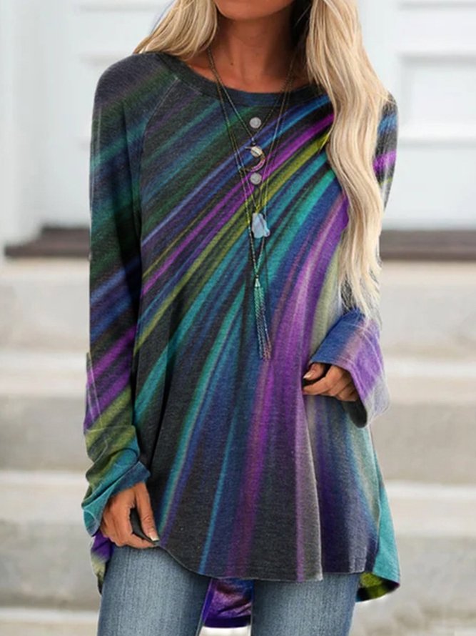 Große Größen Damen Batik Print Shirts And Blusenandshirts Modetalente